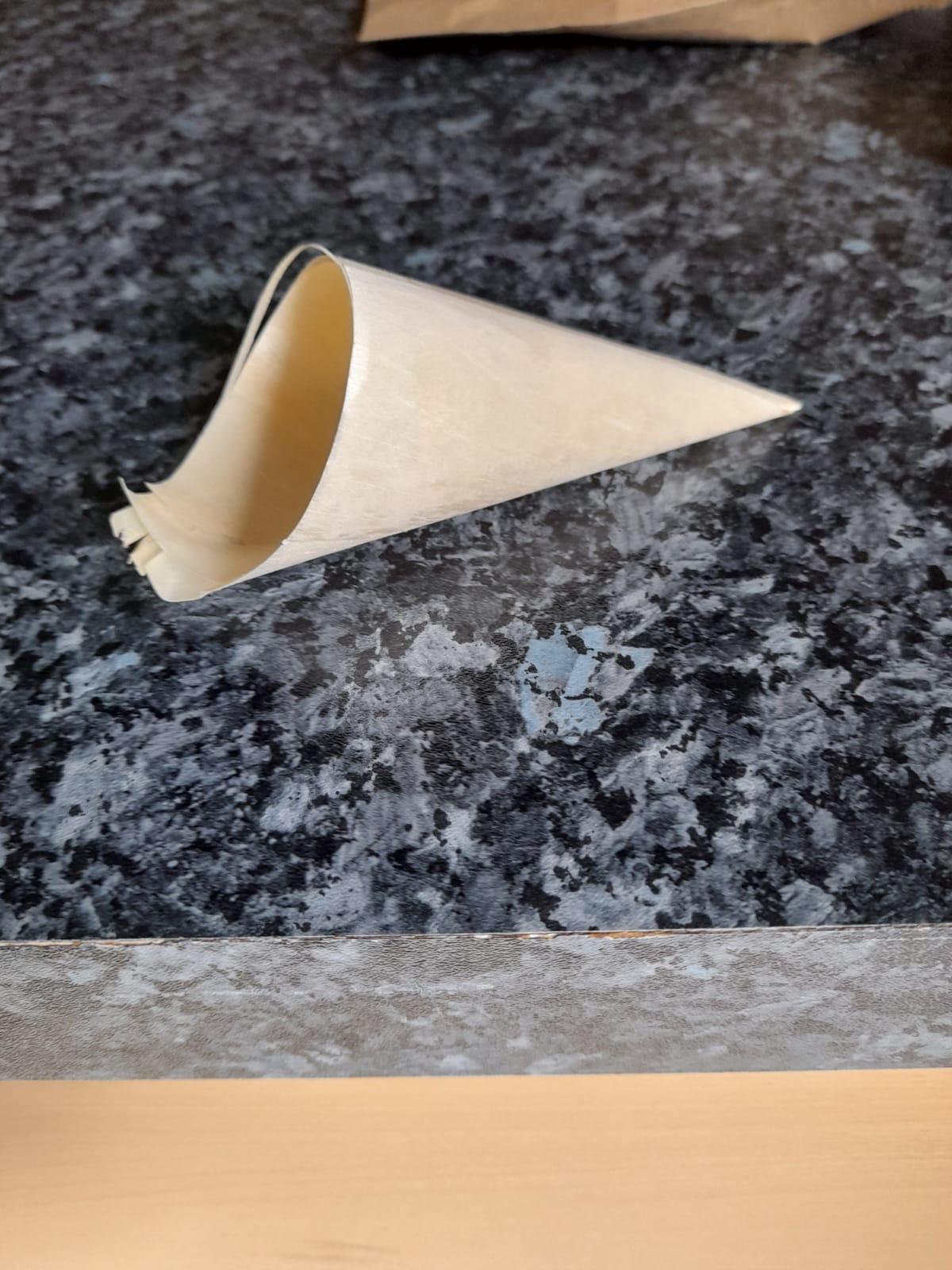 Bamboo Wood Cones x100 for Party Foods, Snacks, Nibbles, canapé ...