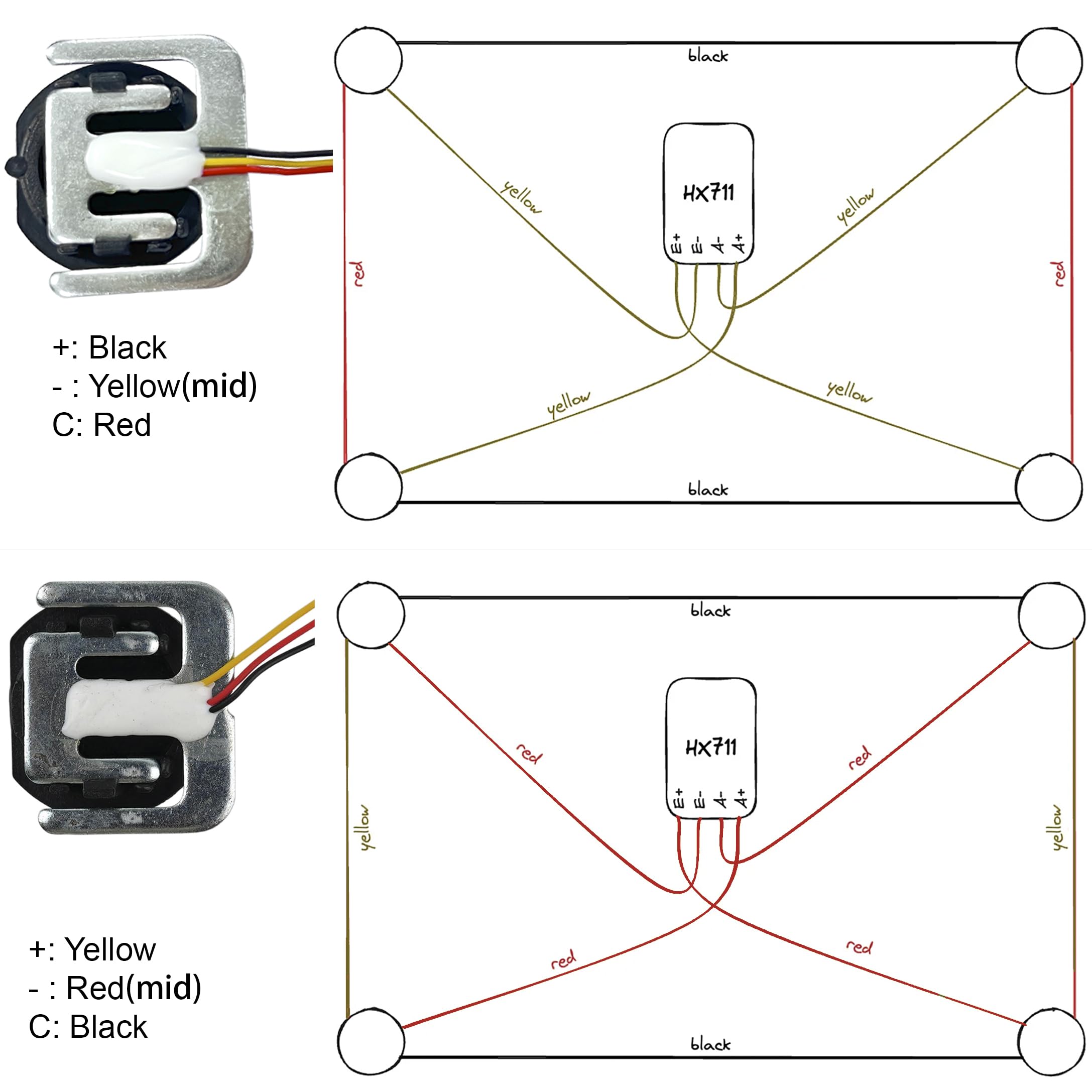 Snapklik.com : Wishiot 4PCS 50KG Load Cell Weighing Sensor Half-Bridge ...