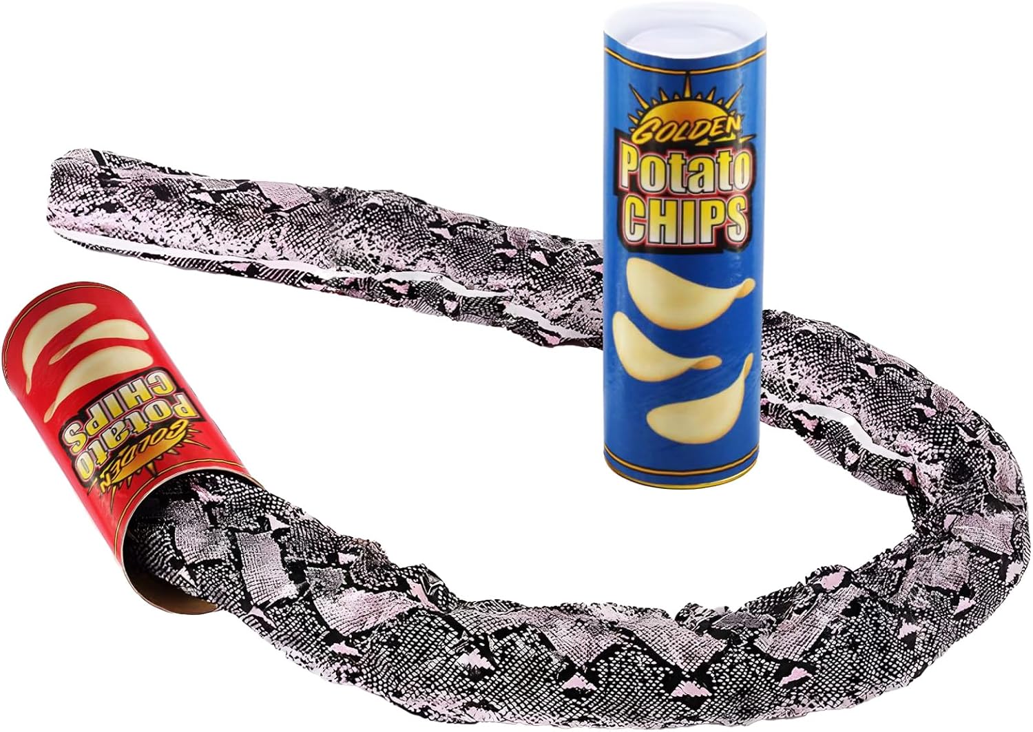 2 Pack Funny Magic Potato Chip Cans Snake Scary Prank Hilarious Chip ...