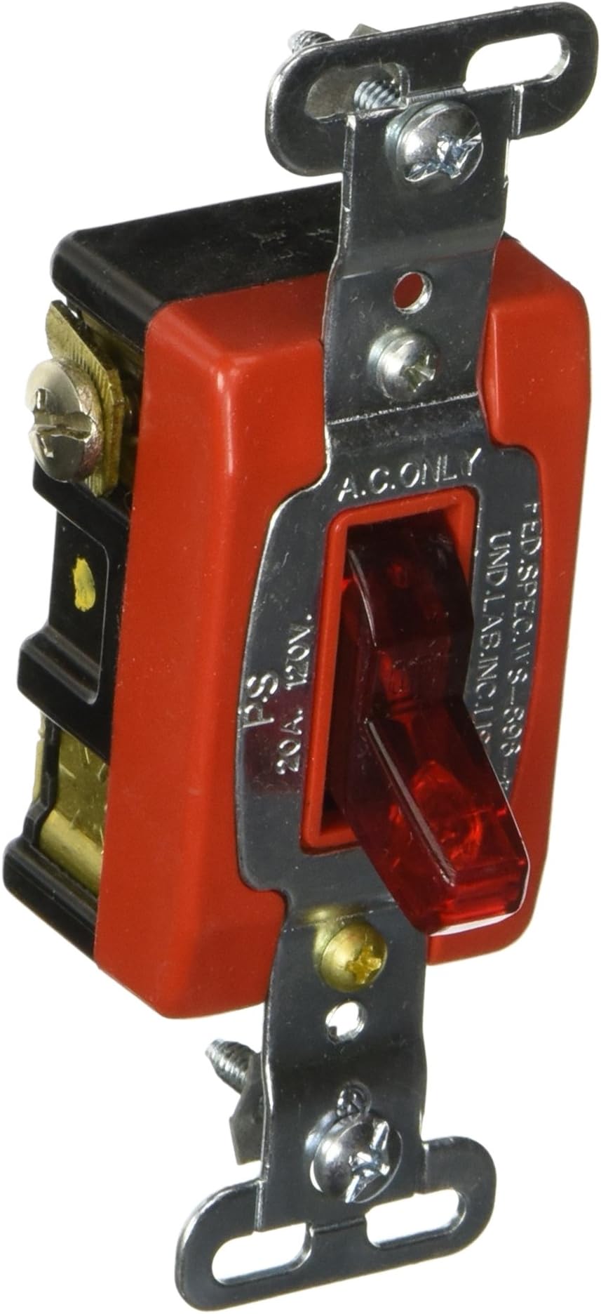 Pass & Seymour PS20AC1-RPL Extra Heavy Duty Grade Lighted Pilot Toggle ...