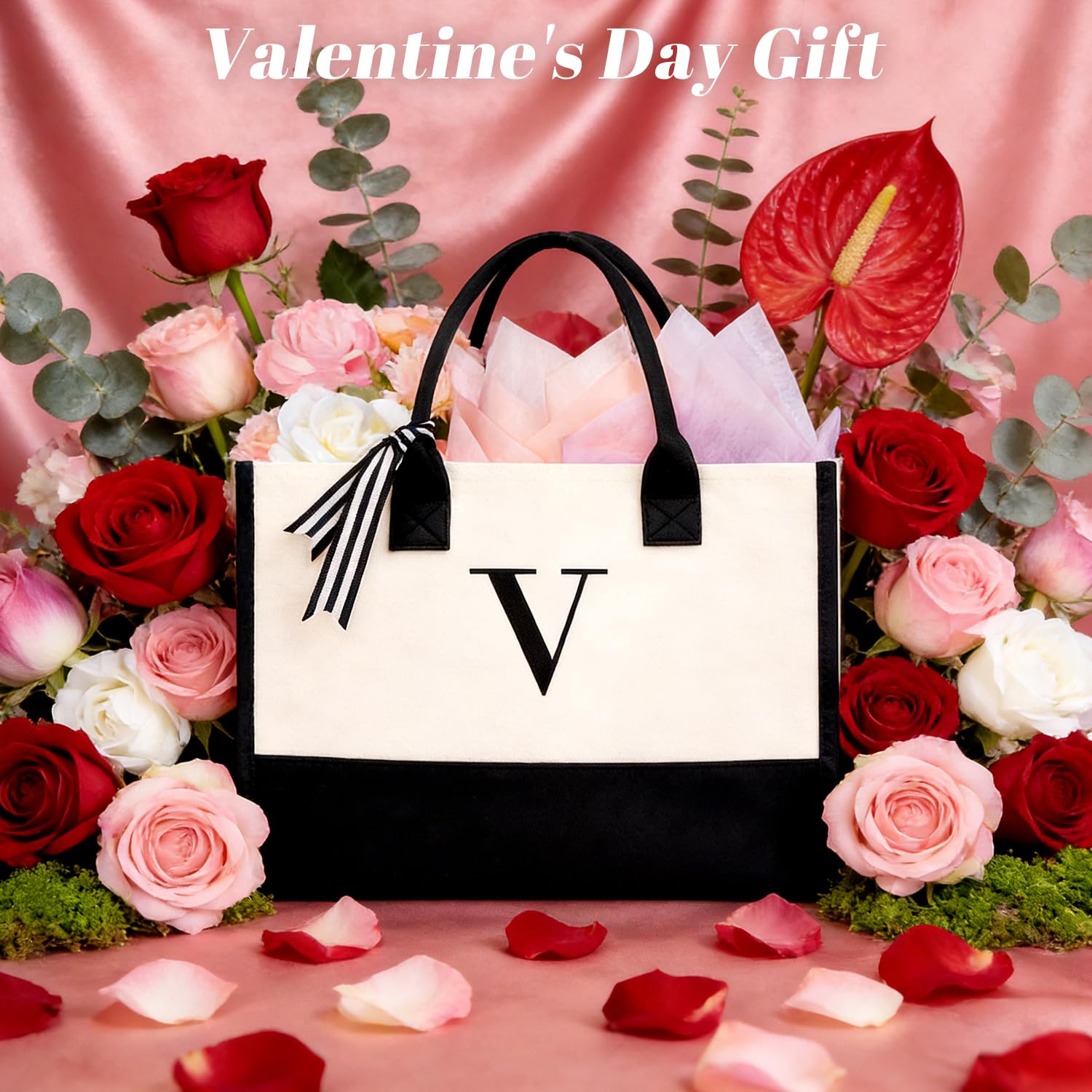 Snapklik.com : BAGAIL Initial Tote Bag, Personalized Birthday Gifts For ...