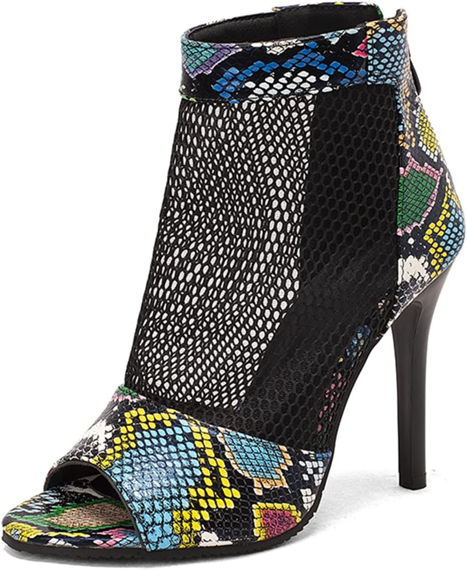 Amazon.com | Makmeoyw Fashion Peep Toe Mesh Air Booties Women Gladiator ...