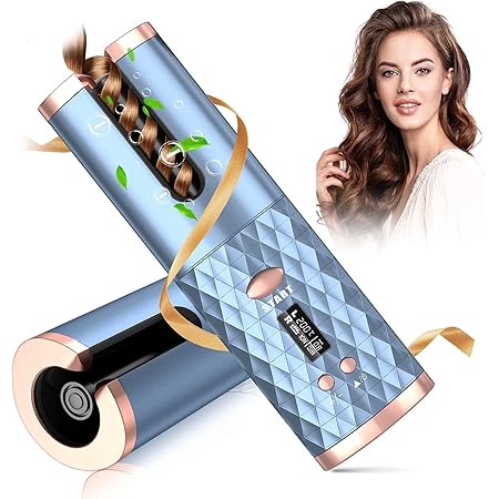 Amazon.com: Cordless Automatic Hair Curler Portable Electric Wand ...