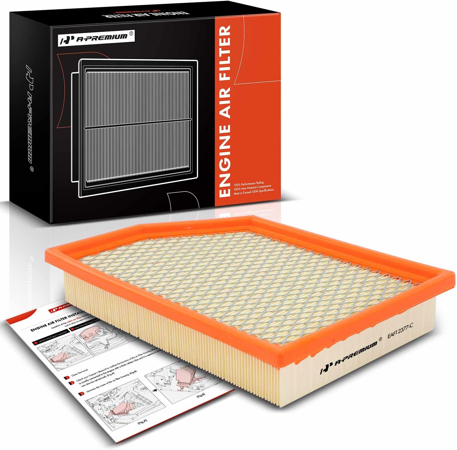 A-Premium Engine Air Filter Compatible with Jeep Cherokee 2014 2015 ...