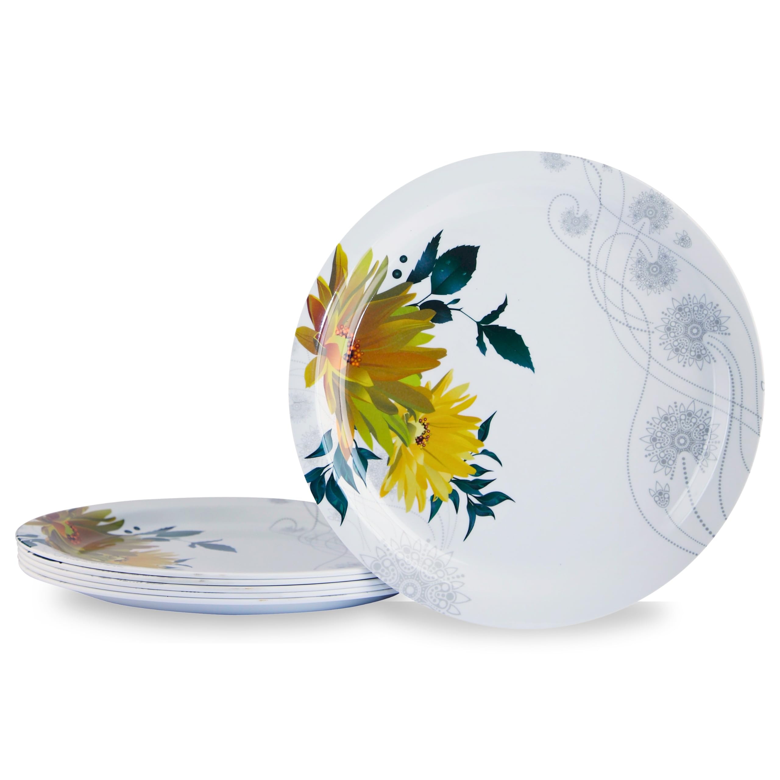 Melamine Dinner Plates | Round Full Plate | Microwave Safe | Break ...