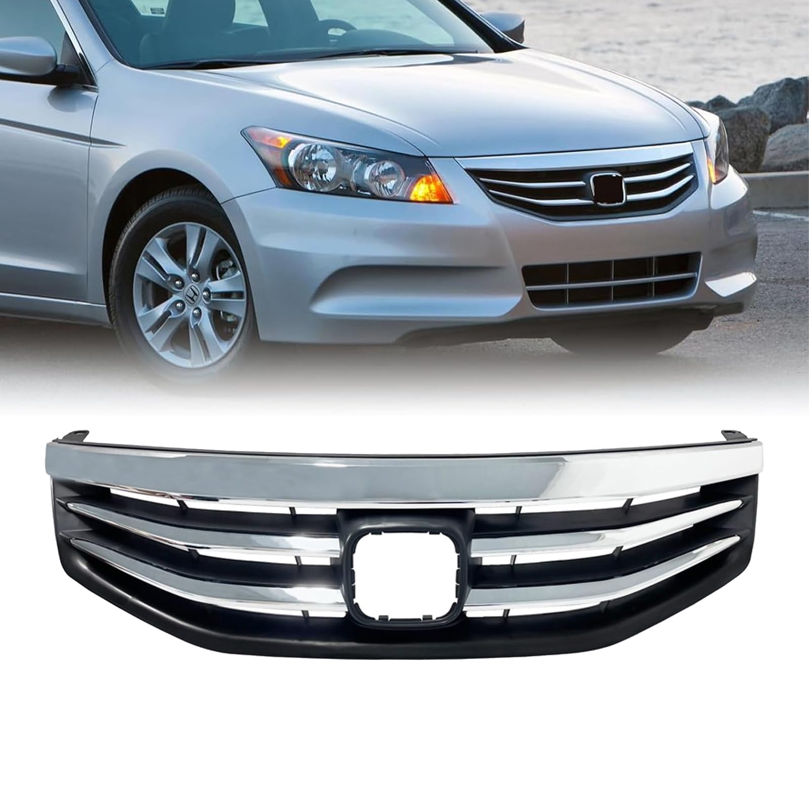 Amazon.com: CABOHON Front Bumper Grille For Honda Accord 4Door Sedan ...