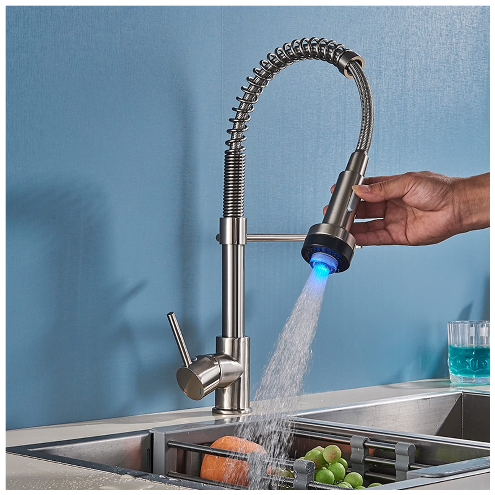 Lighted Kitchen Faucets Touch Facet Snapklik.co : Touchless LED Light