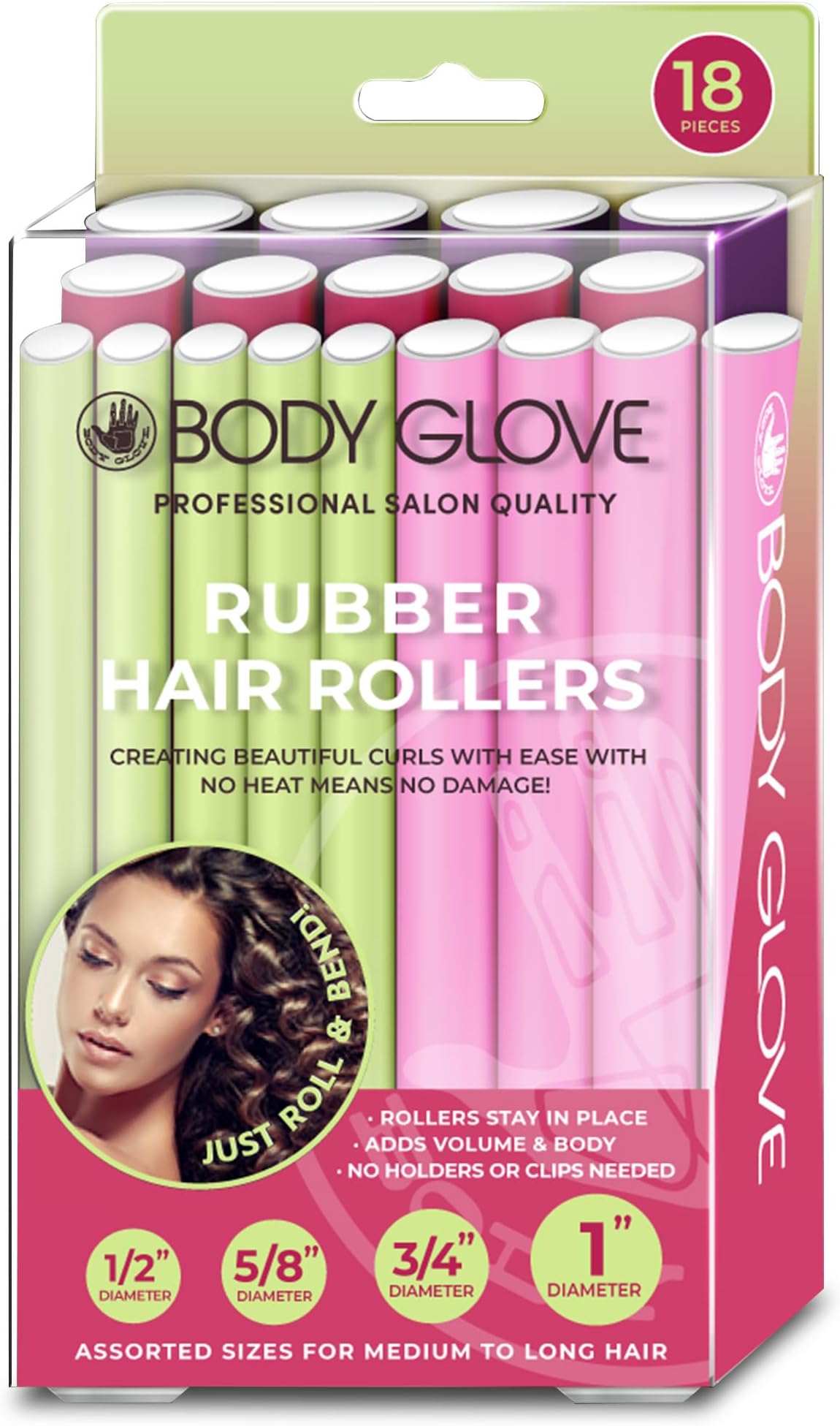 Amazon.com : LAKSMI Hair Curling Rod Magic Hair Rollers Soft Cotton ...