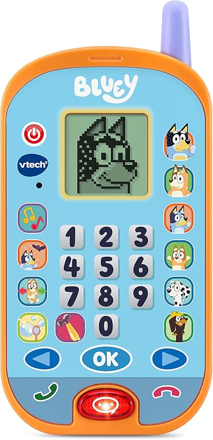 Amazon.com: VTech Bluey Ring Ring Learning Phone, Official Bluey Toy ...