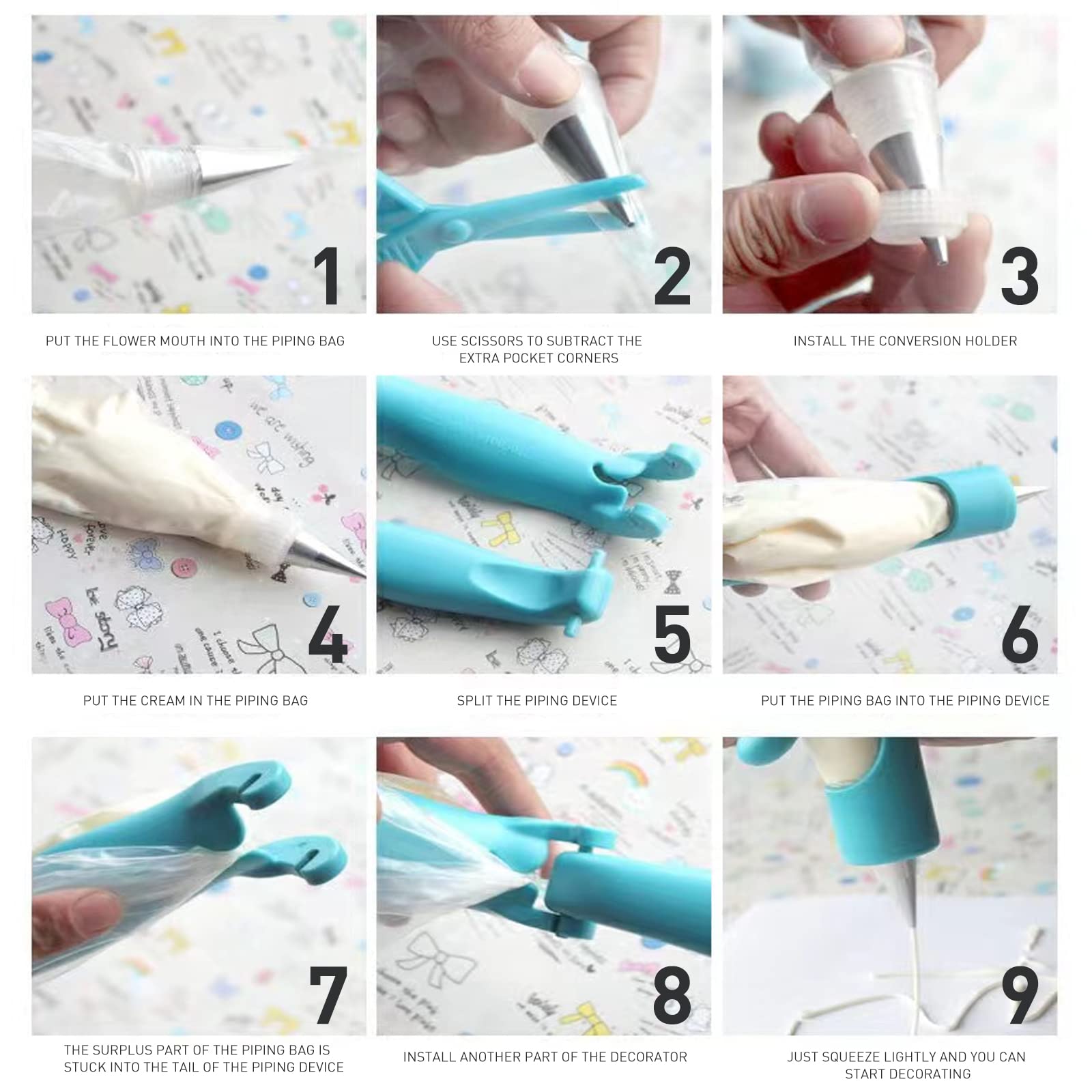 Snapklik.com : Cake Decorating Pen Tool Kit Icing Piping Tool Kit