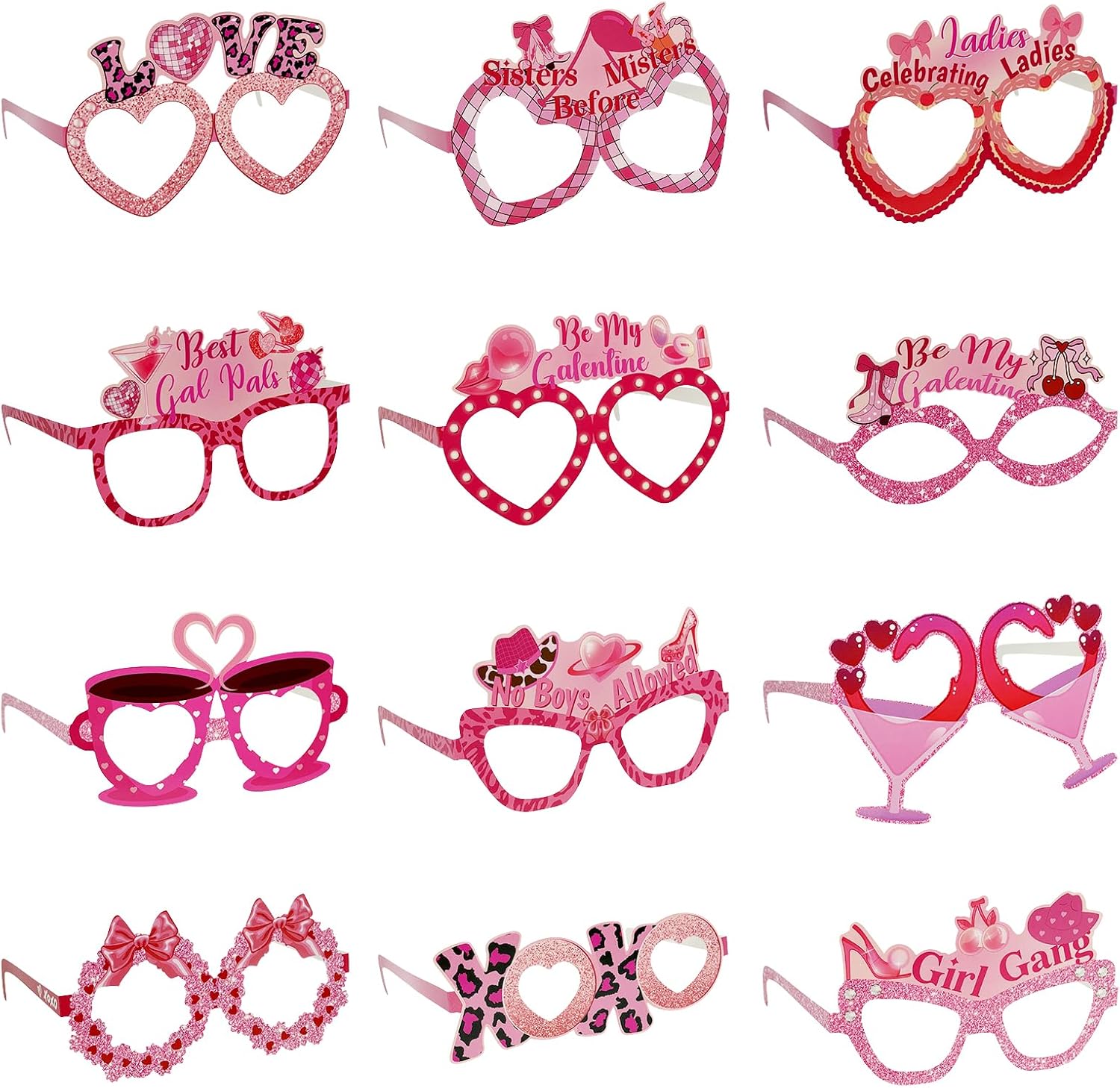 Amazon.com: M1NTP1US + 36PCS Galentine’s Day Eyeglasses Party ...