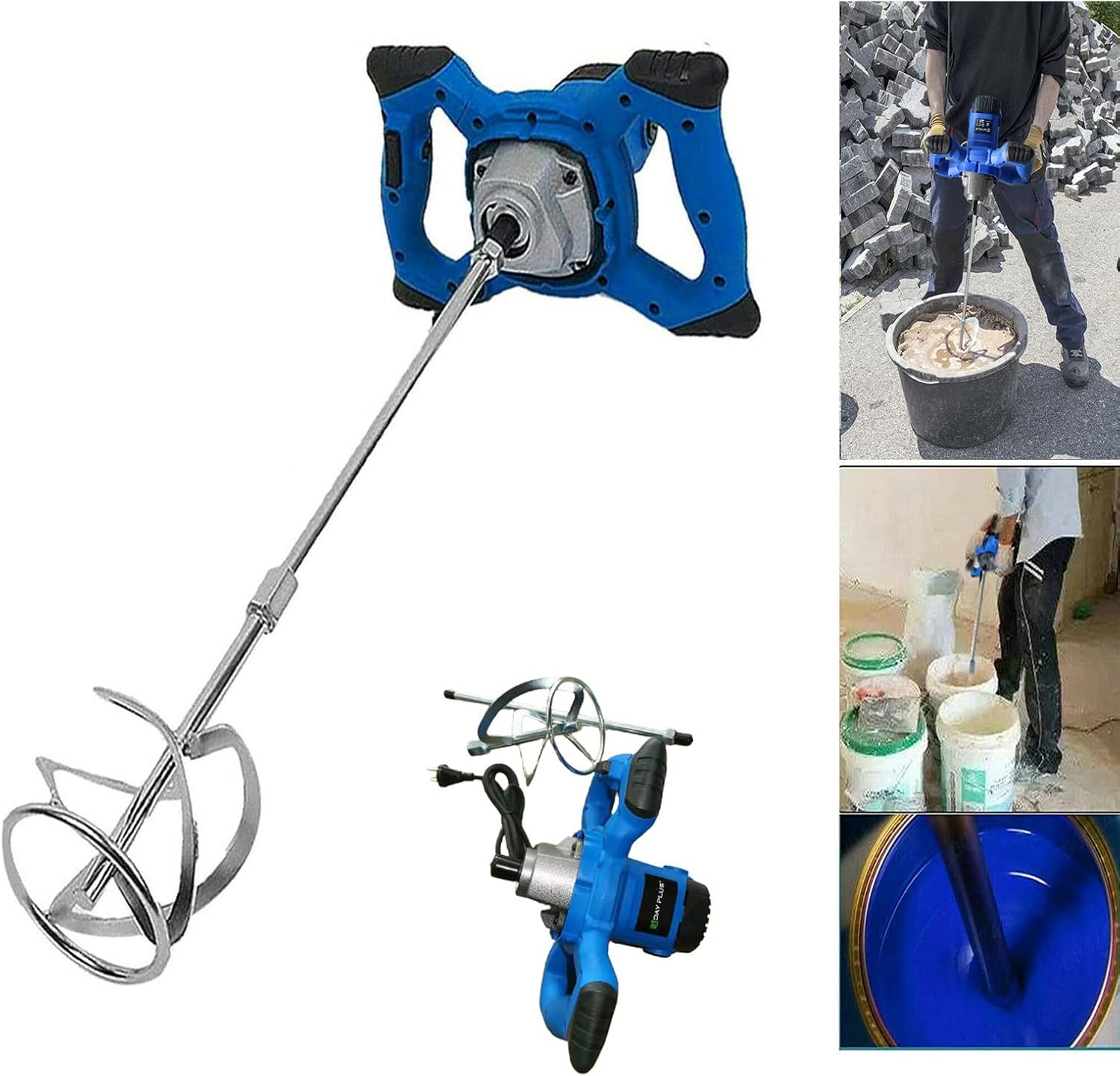 Amazon.com: Concrete Mixer, 2600W Mortar Mixer, Electric Handheld ...