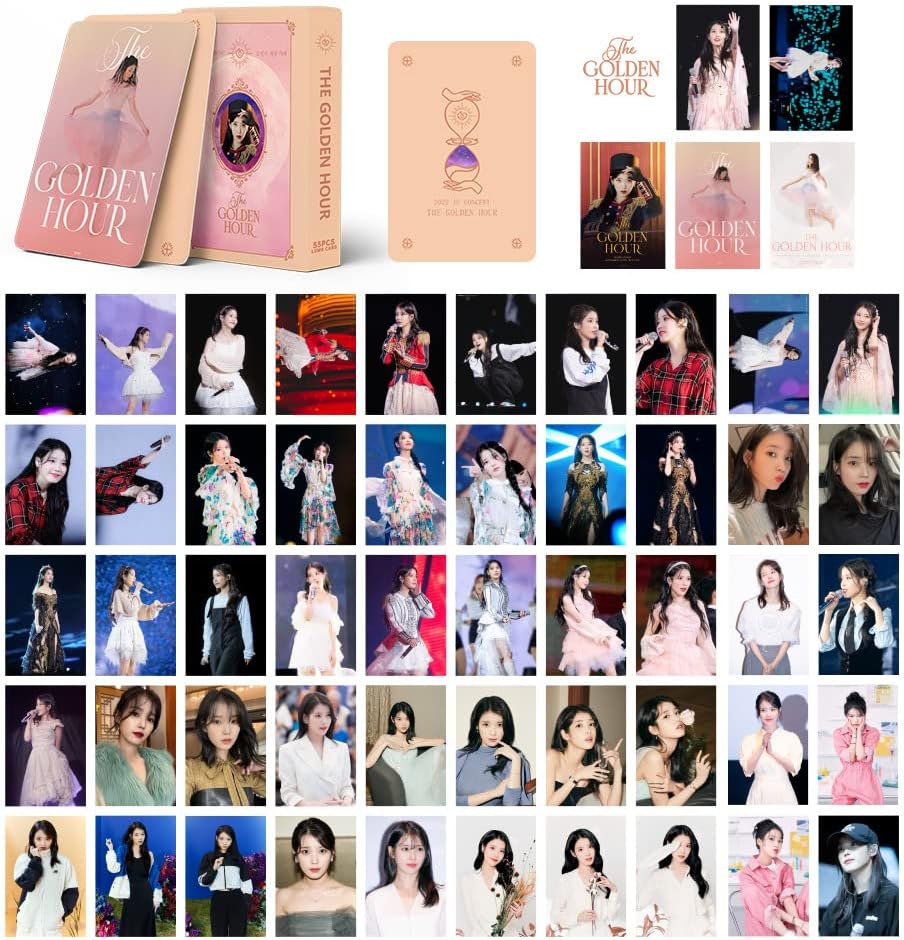 55pcs IU Lomo Cards The Golden Hour Photo Cards IU Album Cards IU Cards ...