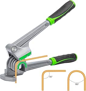 FASLINK 1/4" 5/16"3/8" O.D. Manual Tube Bender,3 in 1 Pipe Bender 180°Copper Aluminum Brass ...