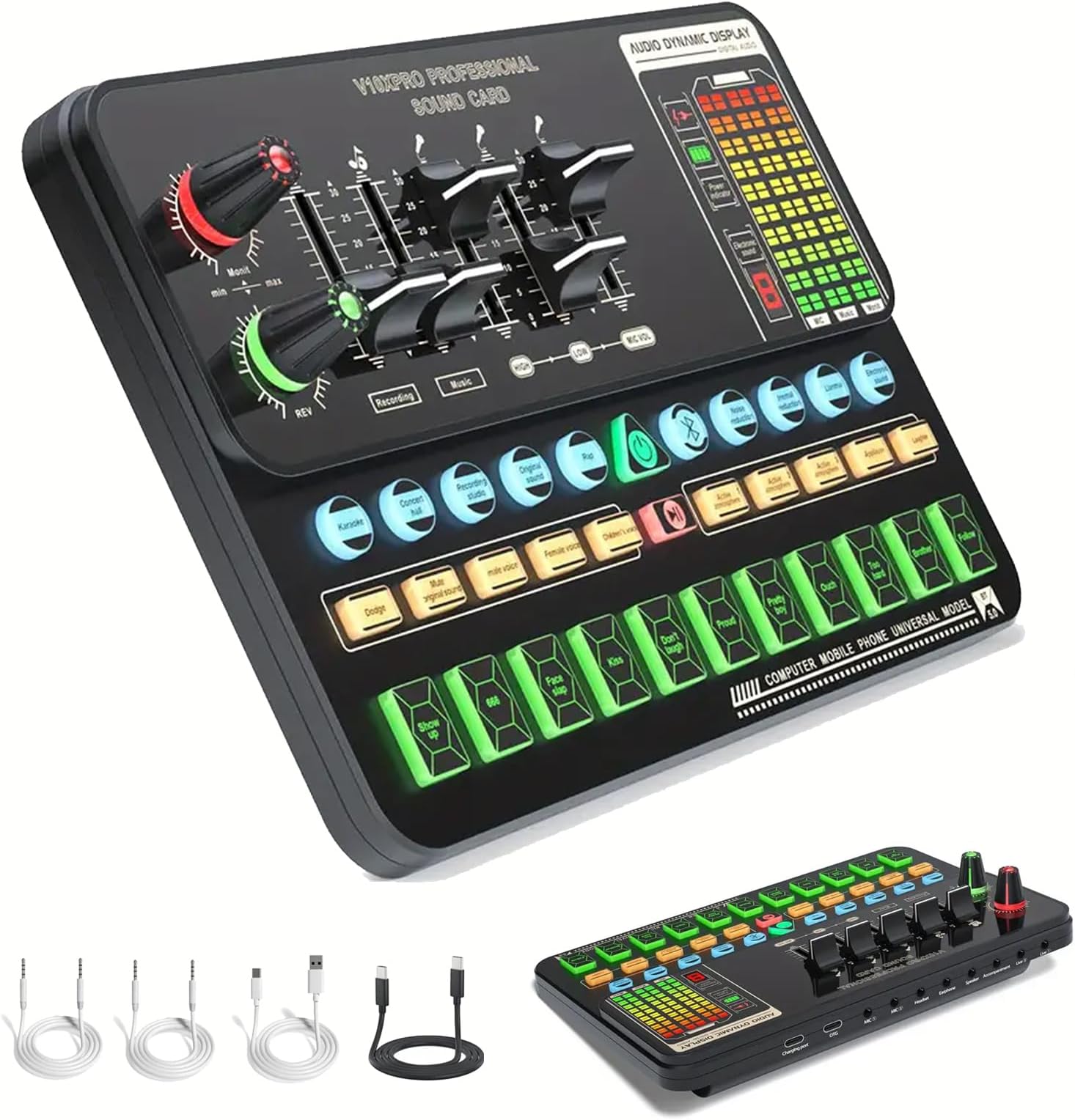 Amazon.com: YOVDA Audio Mixer for PC Gaming Streaming with DJ Mixer ...