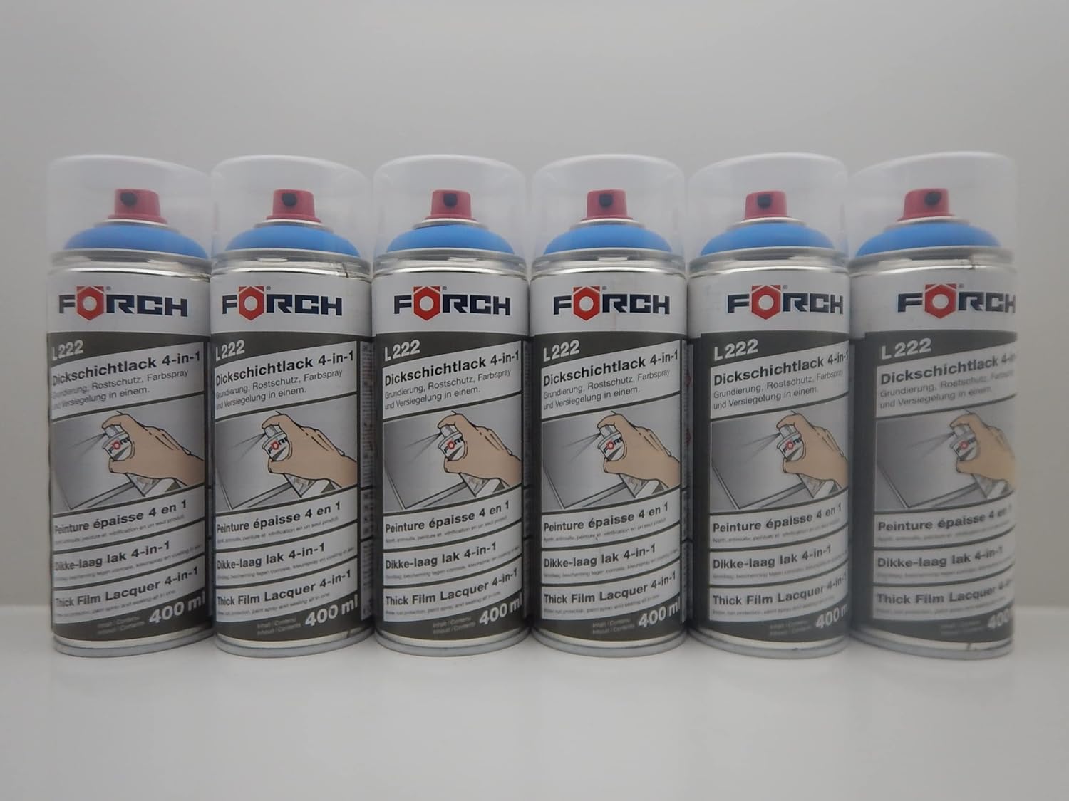 Förch 4 in 1 RAL 5017 VERKEHRSBLAU BLAU DICKSCHICHTLACK LACK SPRAY ...