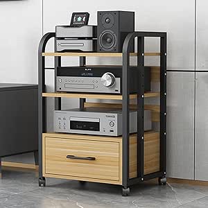 Amazon.co.jp: Audio Rack Height Adjustable Stereo Rack System/Amp Rack ...