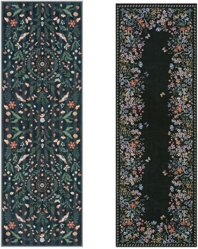 Amazon.com: Lahome Boho Floral 2x6 Rug Runners for Hallways Non Slip ...