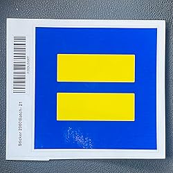 Equality Sticker Yellow On Blue