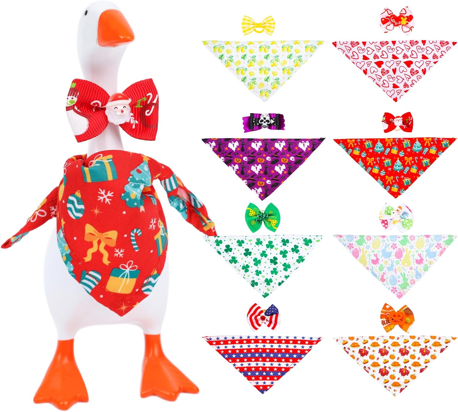 Amazon.com: Aposwow Desk Goose Outfits 7 Inches, 16PCS Porch Goose Mini ...