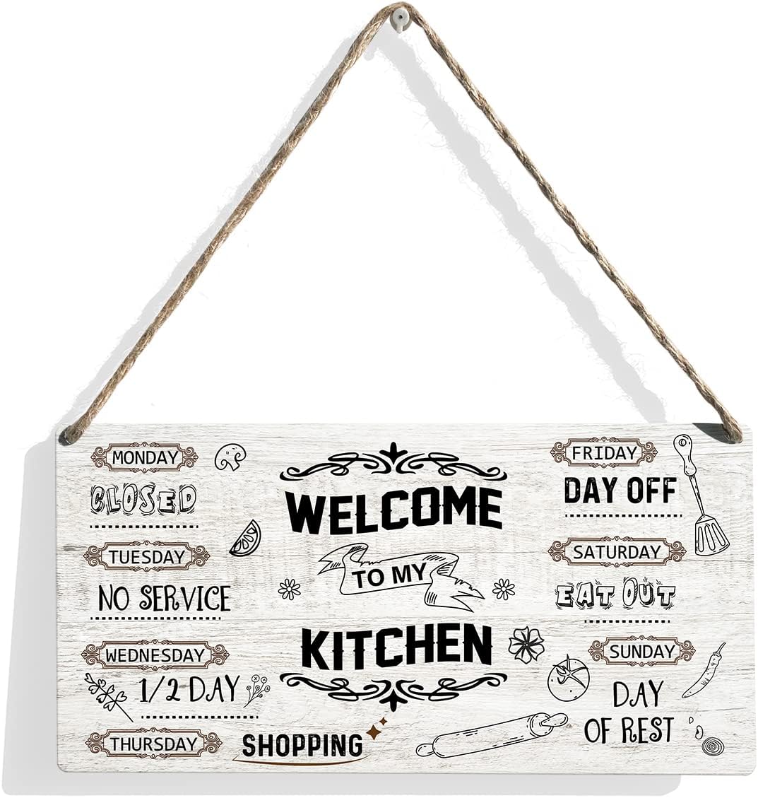 Amazon.com : Welcome to My Kitchen Wood Sign Kitchen Wooden Signs ...