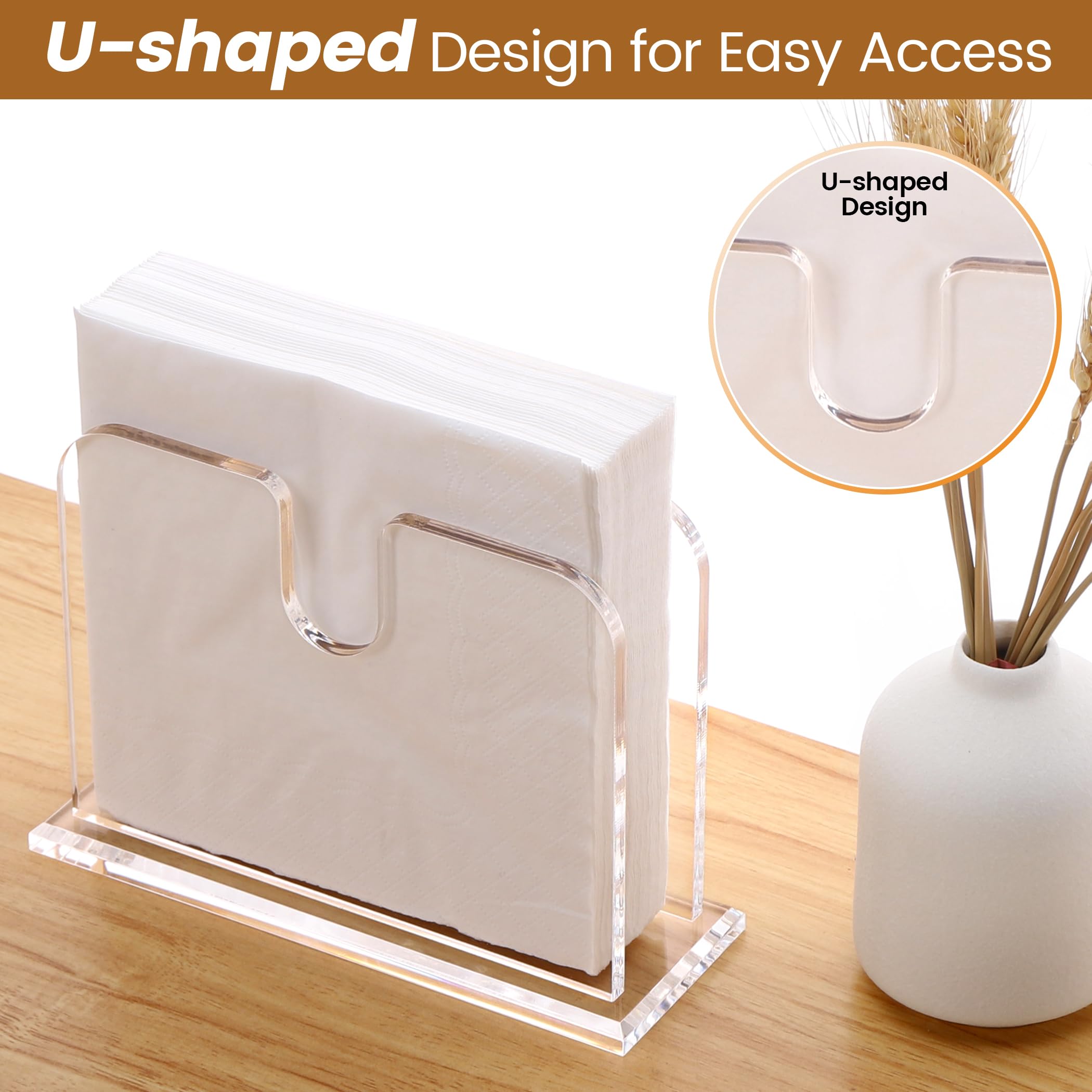 Snapklik.com : Acrylic Napkin Holder, Clear Napkin Holder For Table ...