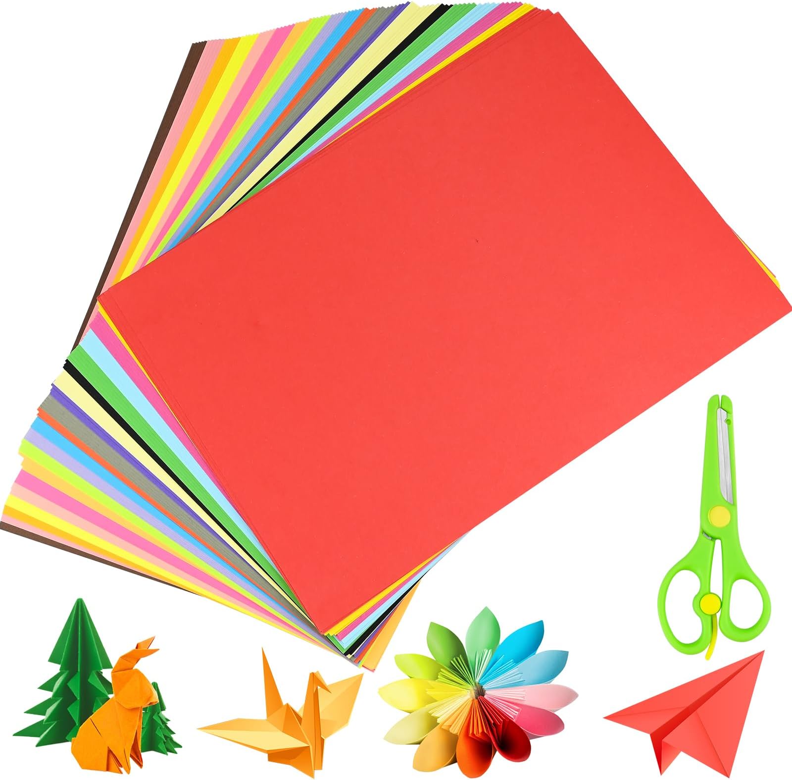 Coloured Card A4-100 Sheets Pack, 230gsm, 20 Assorted Colours, Perfect ...