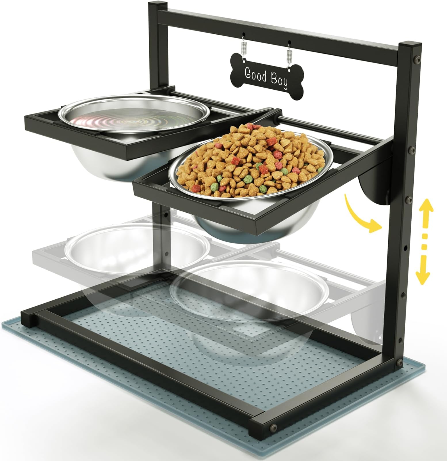 Amazon.com : Realyoo Elevated Dog Bowls with Slow Feeder, Raised Dog ...