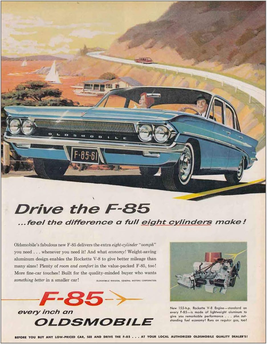 Amazon.com: RelicPaper 1961 Oldsmobile Rockette V8, F85: Eight ...