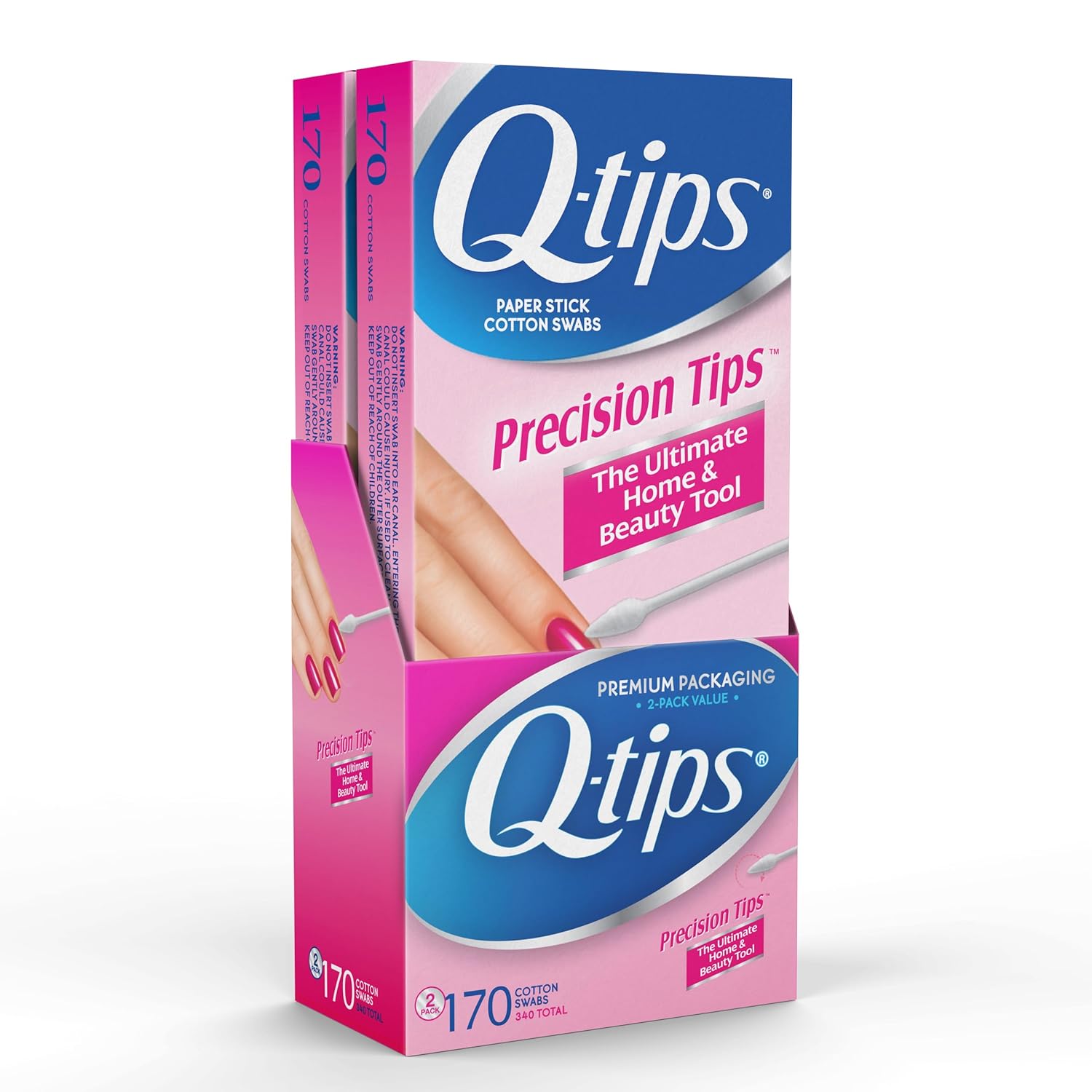 Amazon.com : Q-tips Precision Tips Cotton Swabs 170 Count - Original ...