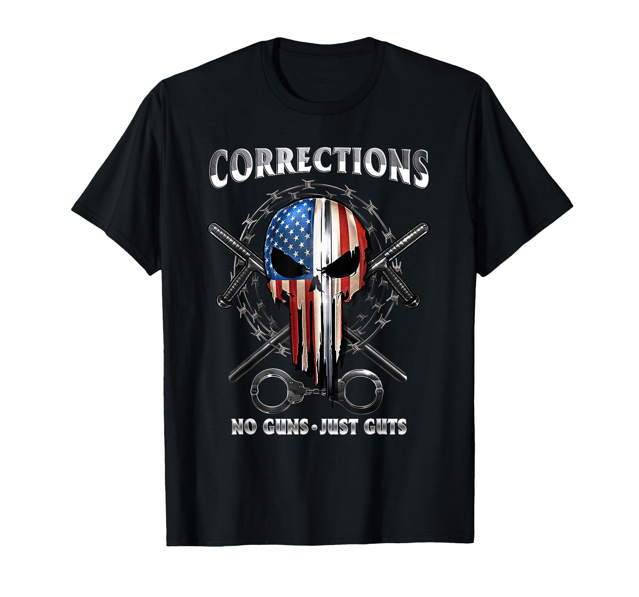 Amazon.com: Corrections Just Guts Skull Of Freedom Correctional Officer ...