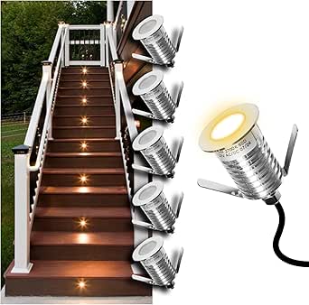MALORY Recessed LED Deck Light, 1W 2700K 12V Low Voltage Landscape ...