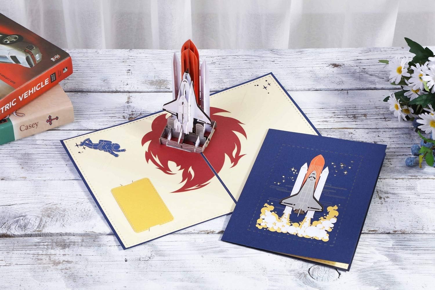 Amazon.com : Space Birthday Cards Thank You Cards Spaceship ...