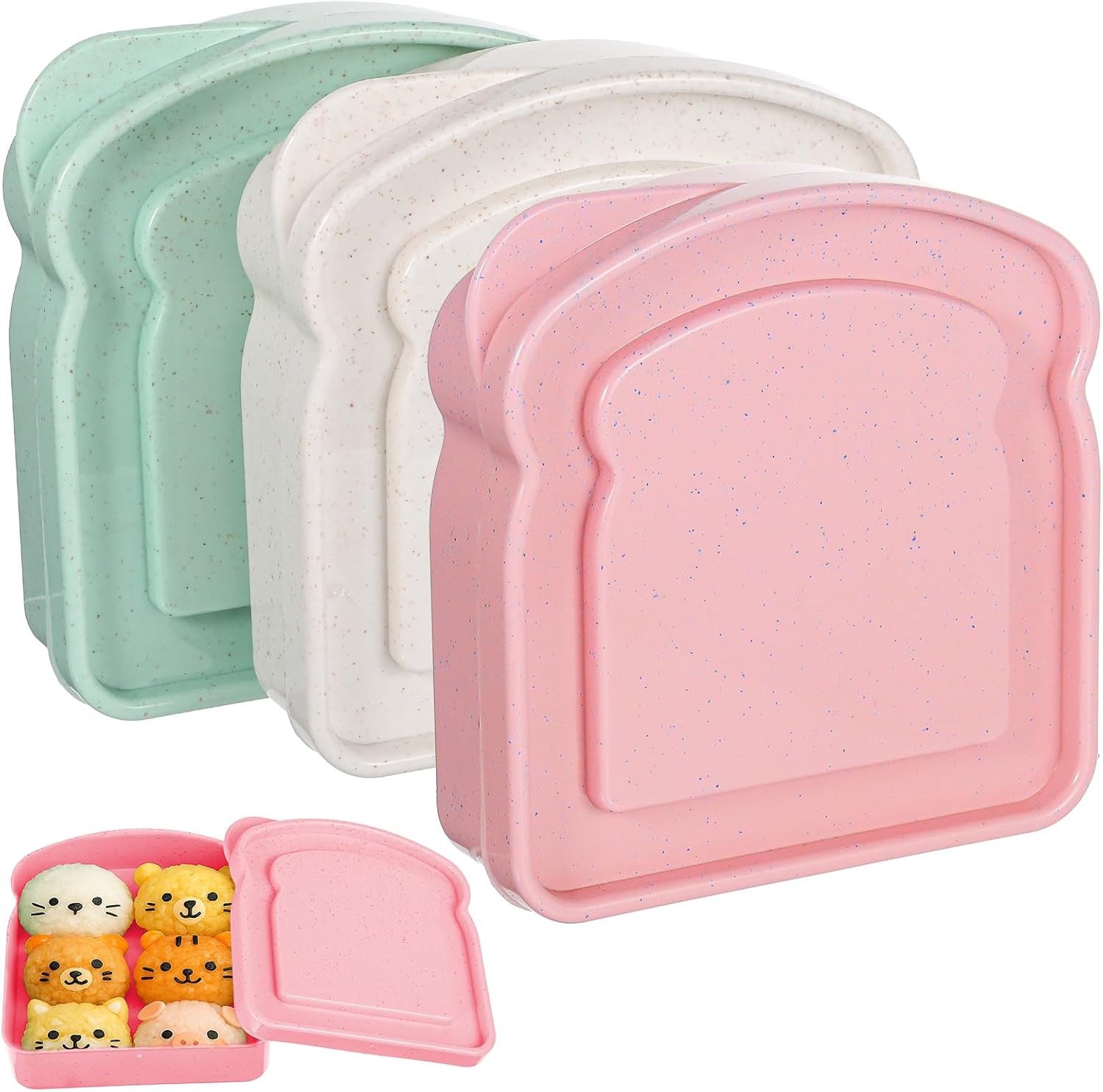 Amazon.com: KFHENSOMR 3 Set Sandwich Containers Sandwich Containers for ...
