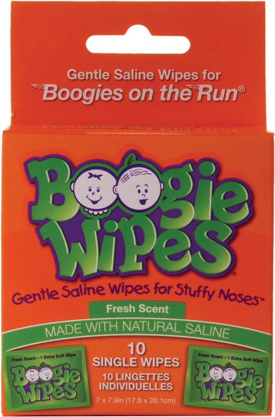 Amazon.com: Boogie Wipes On The Run, Fresh Scent, 10 Sachets (Pack of ...
