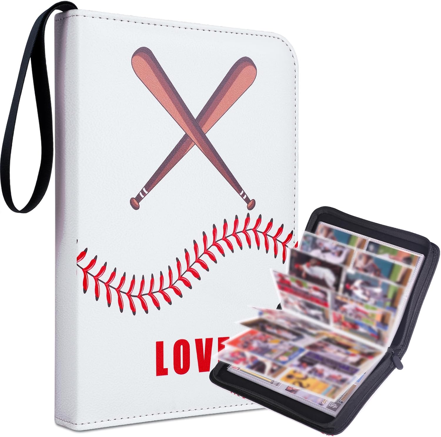 Amazon.com: Baseball Card Binder 4 Pocket, Card Binder 400 Cards, Card ...