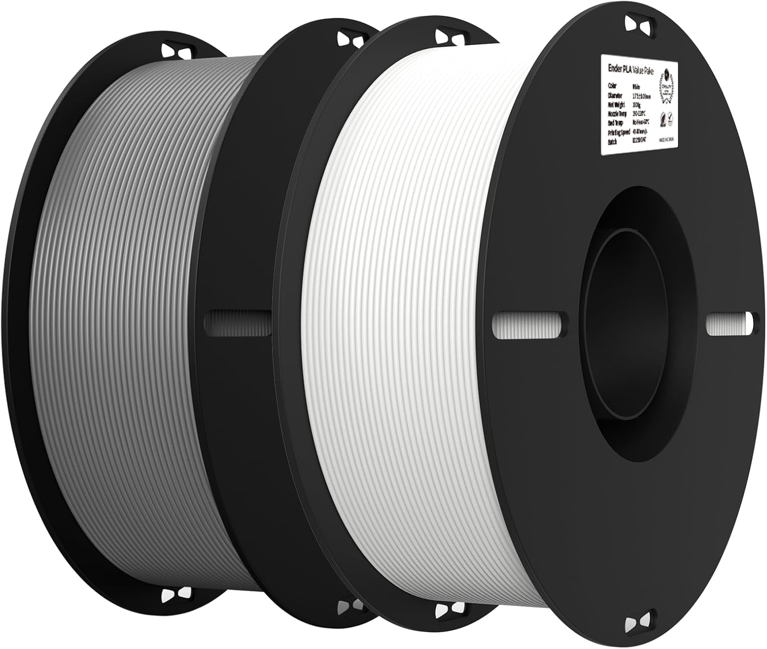 Creality Ender-PLA Filament Value Pack (Blanc+Gris), 2KG Bobine ...
