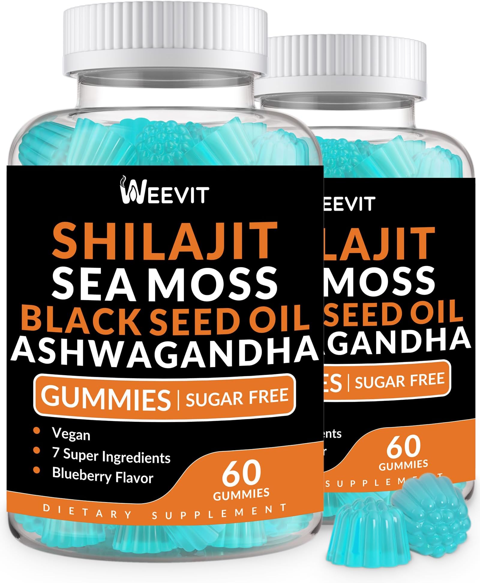 Amazon.com: Organic Shilajit Gummies with Sea Moss Gummies - Shilajit ...