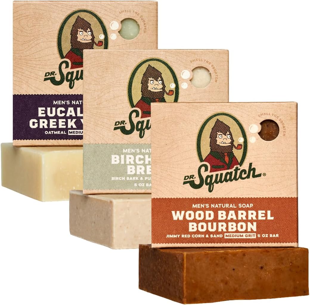 Amazon.com : Dr. Squatch All Natural Bar Soap for Men, 3 Bar Variety ...