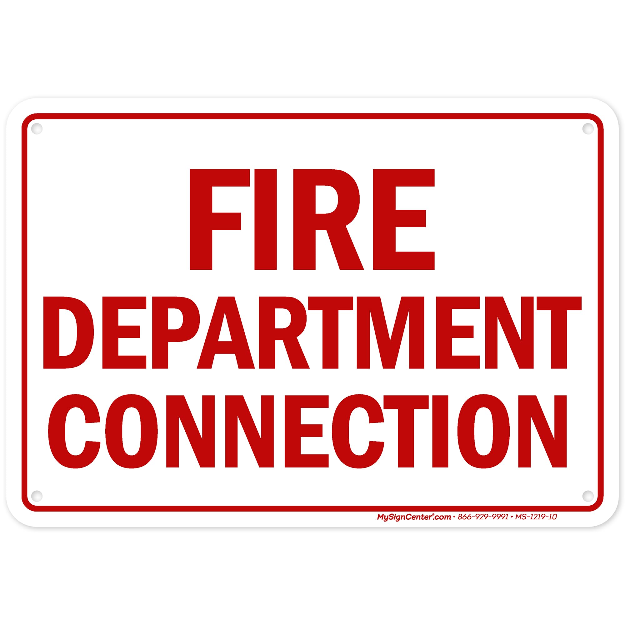 Amazon.com: Fire Department Connection Sign, 10x14 Inches, Rust Free ...