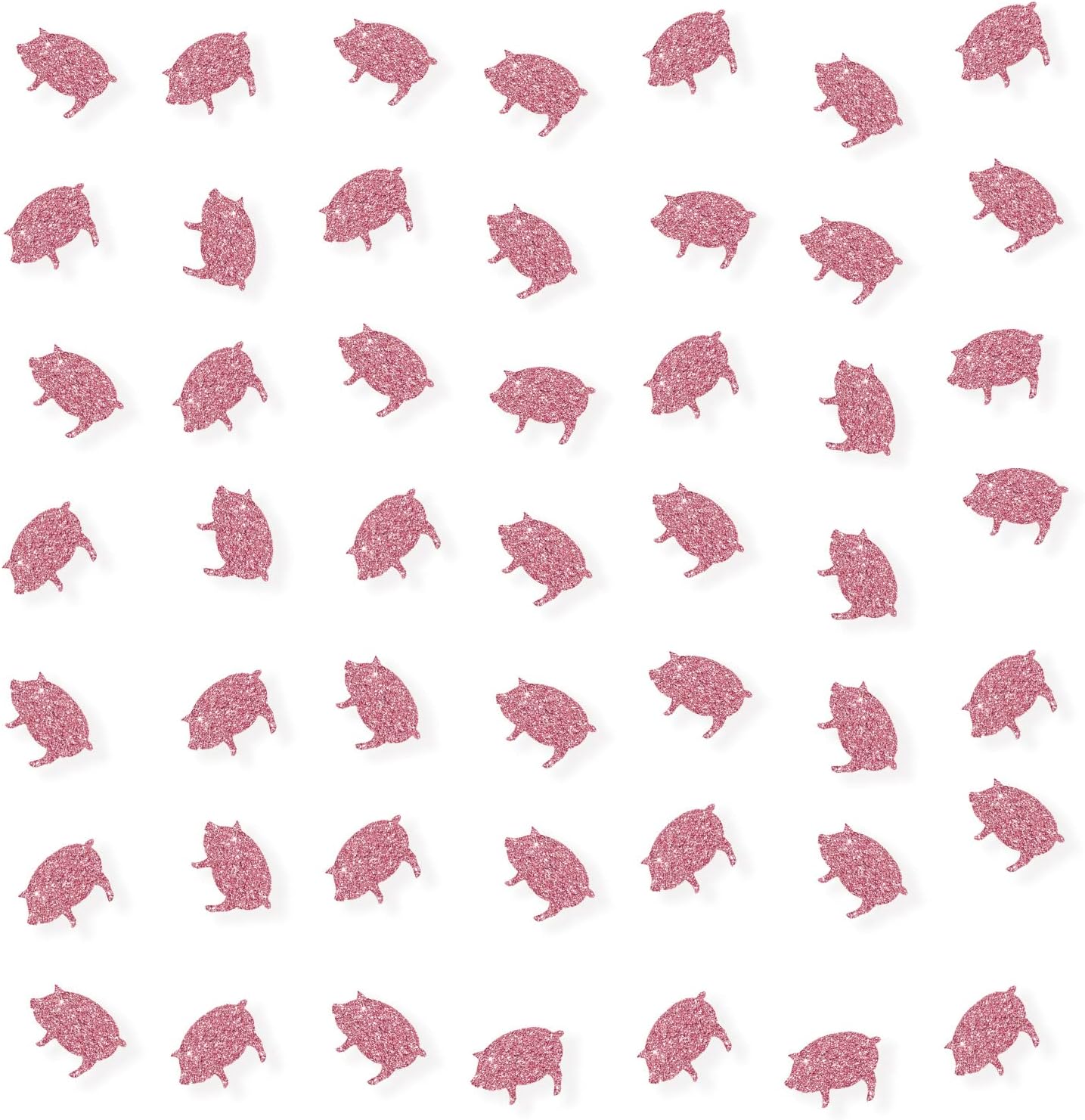Amazon.com: Set of 100 Pink Pig Confetti, Rose Gold Glitter Pig Paper ...