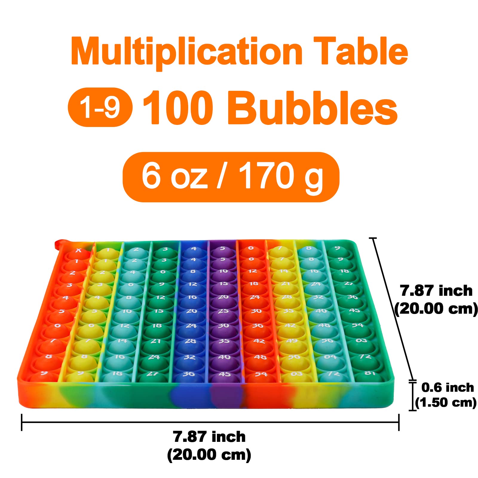 Multiplication Chart Multiplication Pop Fidget Game - Educational Math ...