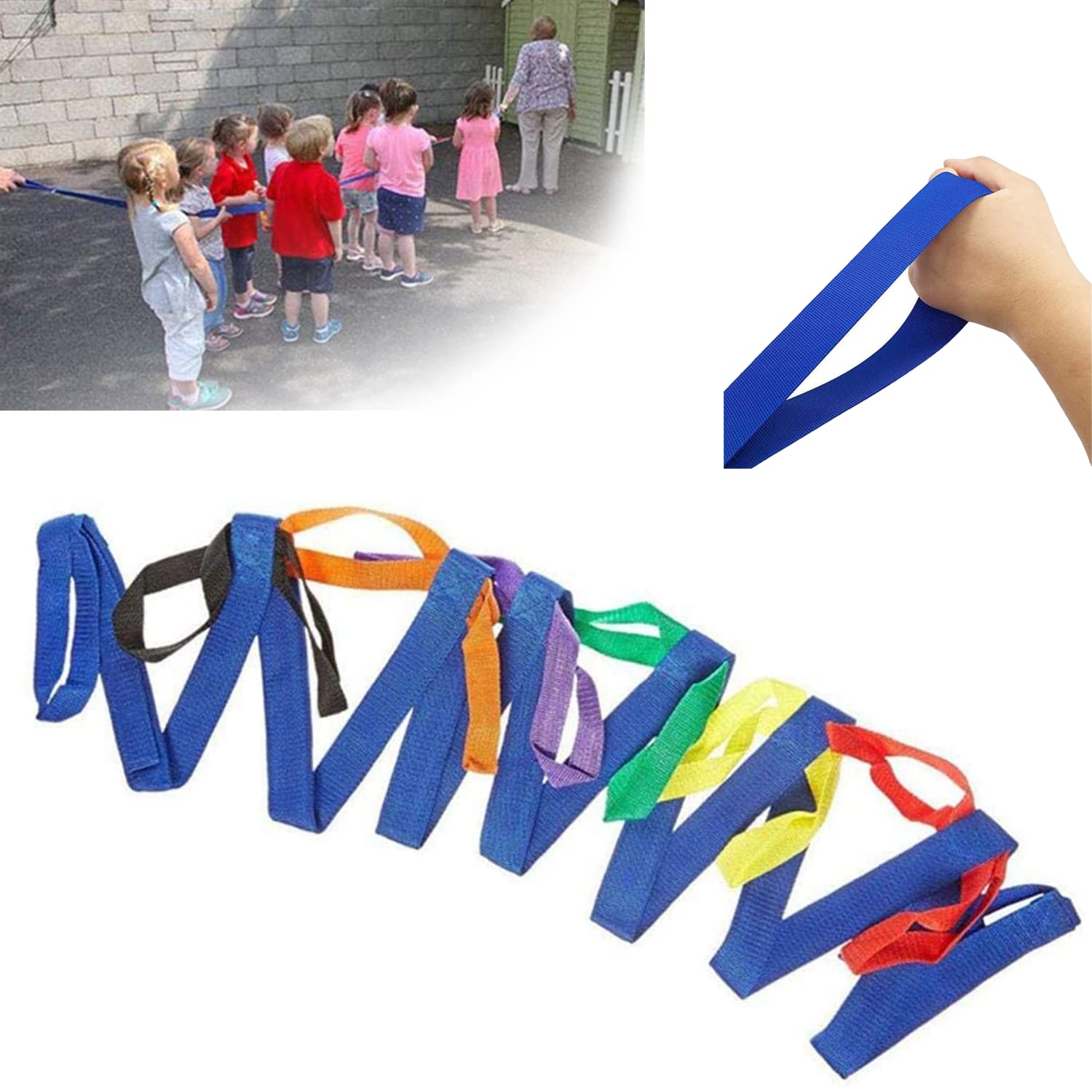 Children Walking Rope,Kids Safety Walking Rope with Colorful Handles ...