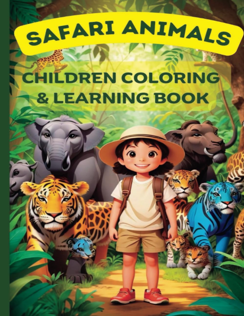 Safari Animals :Children's Coloring and Learning Book: Featuring 30 ...
