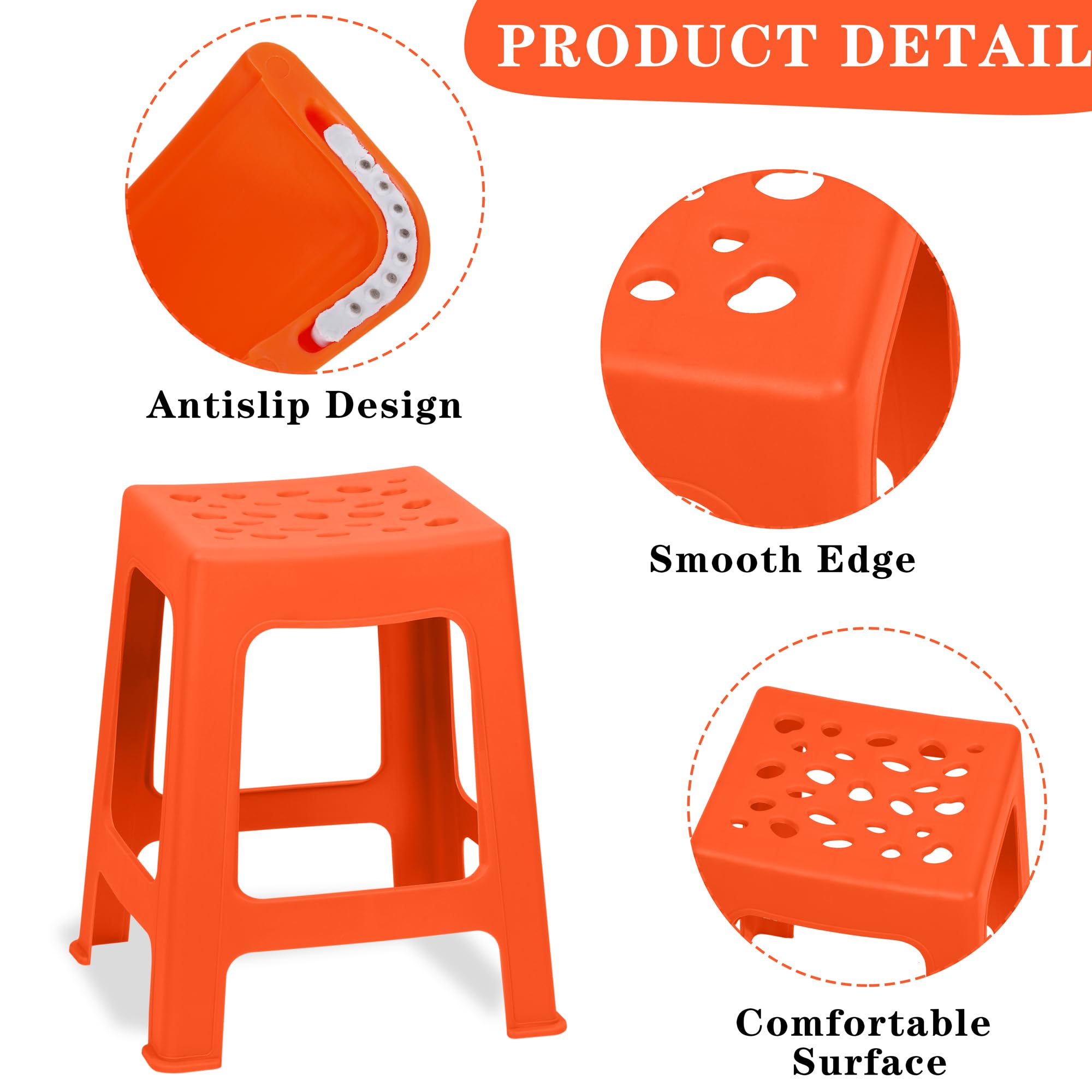 Snapklik.com : 12 Pack Stackable Classroom Stools Plastic Nesting Round ...