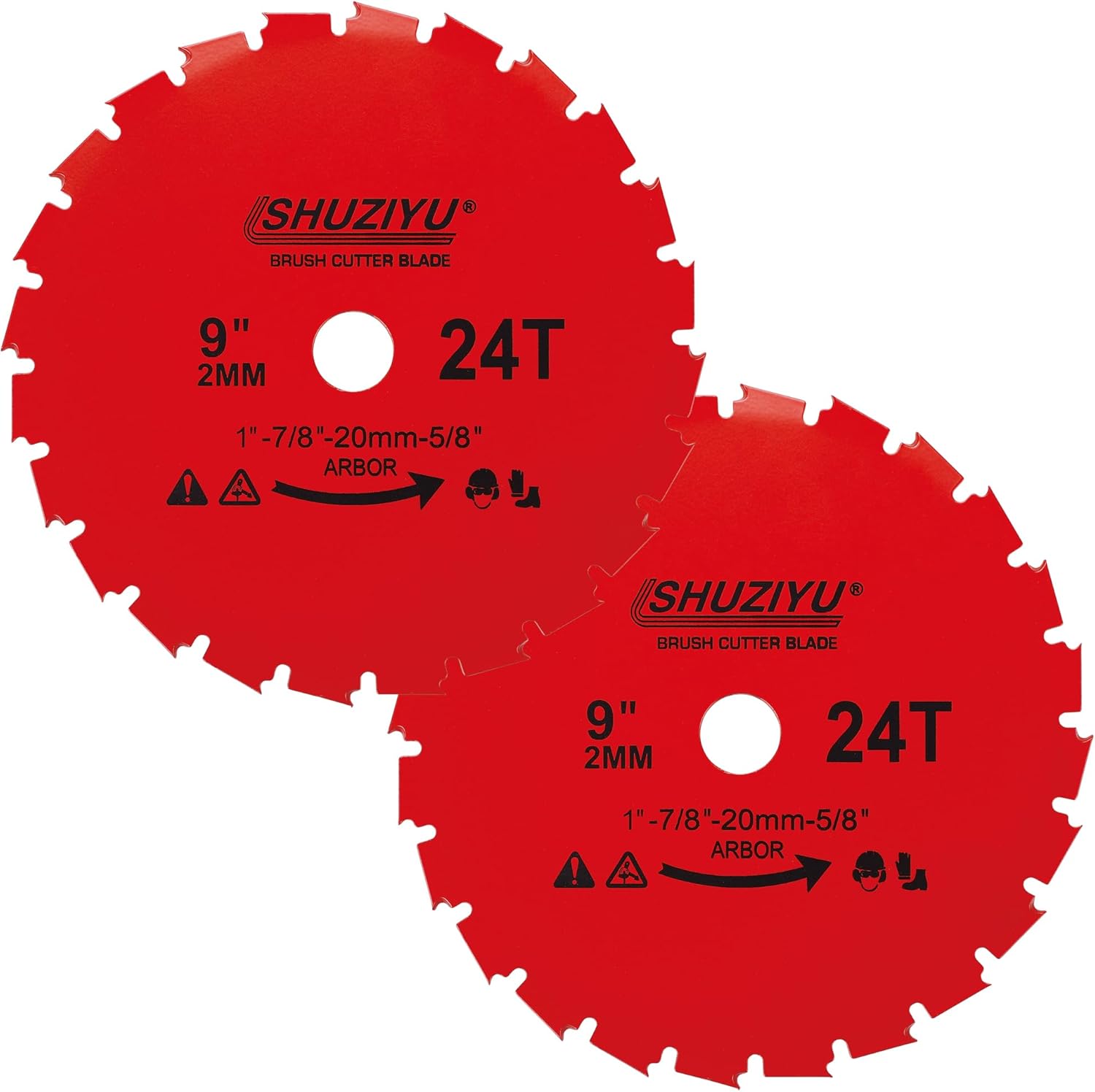 Amazon.com : SHUZIYU, 2-Pack, 9", 225x2mm-24T, Arbor 1" with 7/8"-20-5/ ...