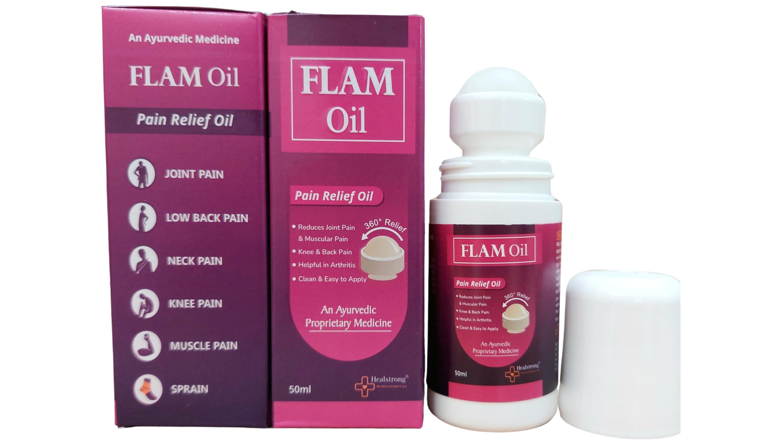 Flam Oil | Ayurvedic Pain Relief Oil for Knee & Joint Pain | Roll-On ...
