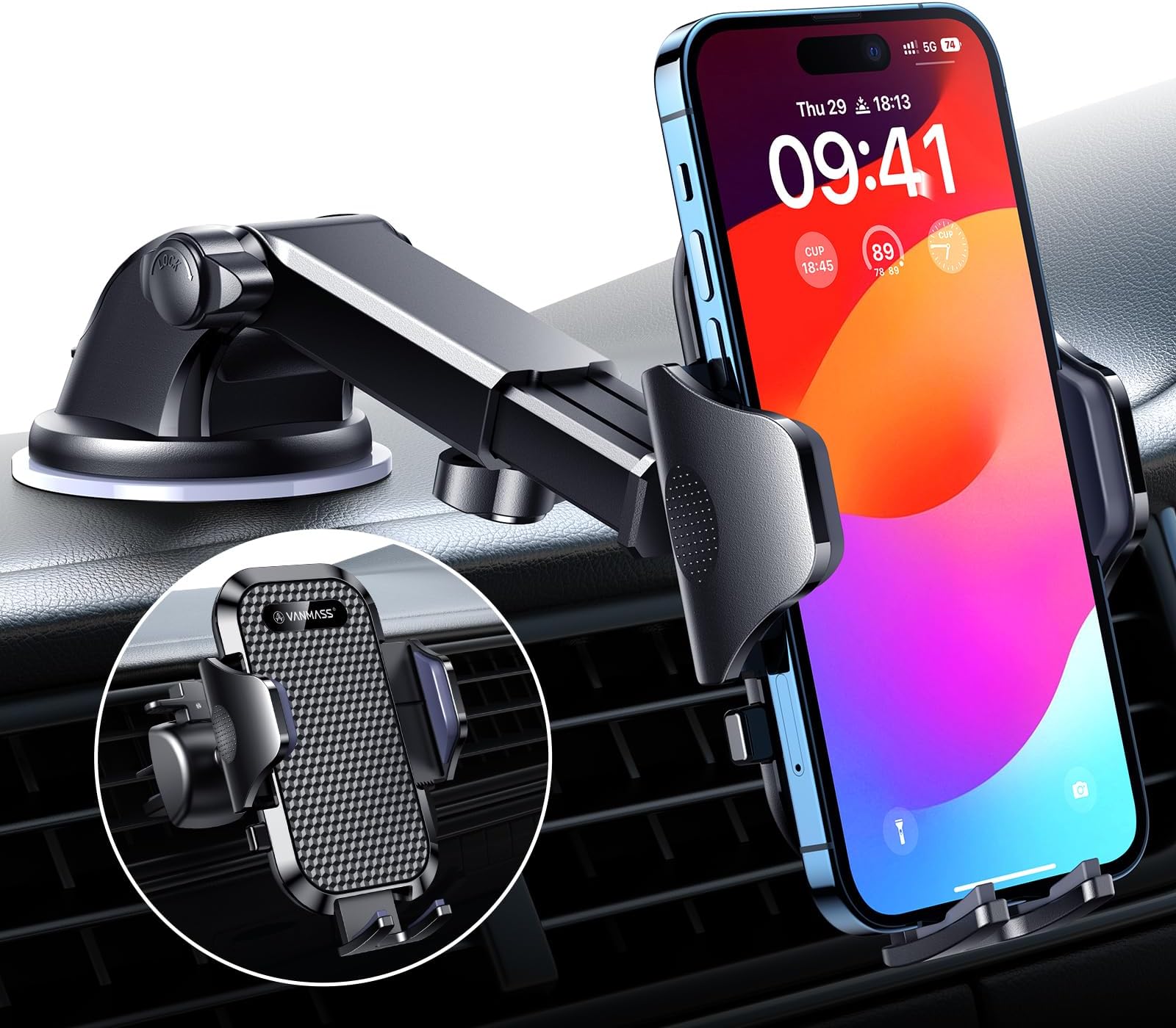 VANMASS 【BEST & Strongest】 2025 Ultimate Car Phone Holder [85+LBS ...