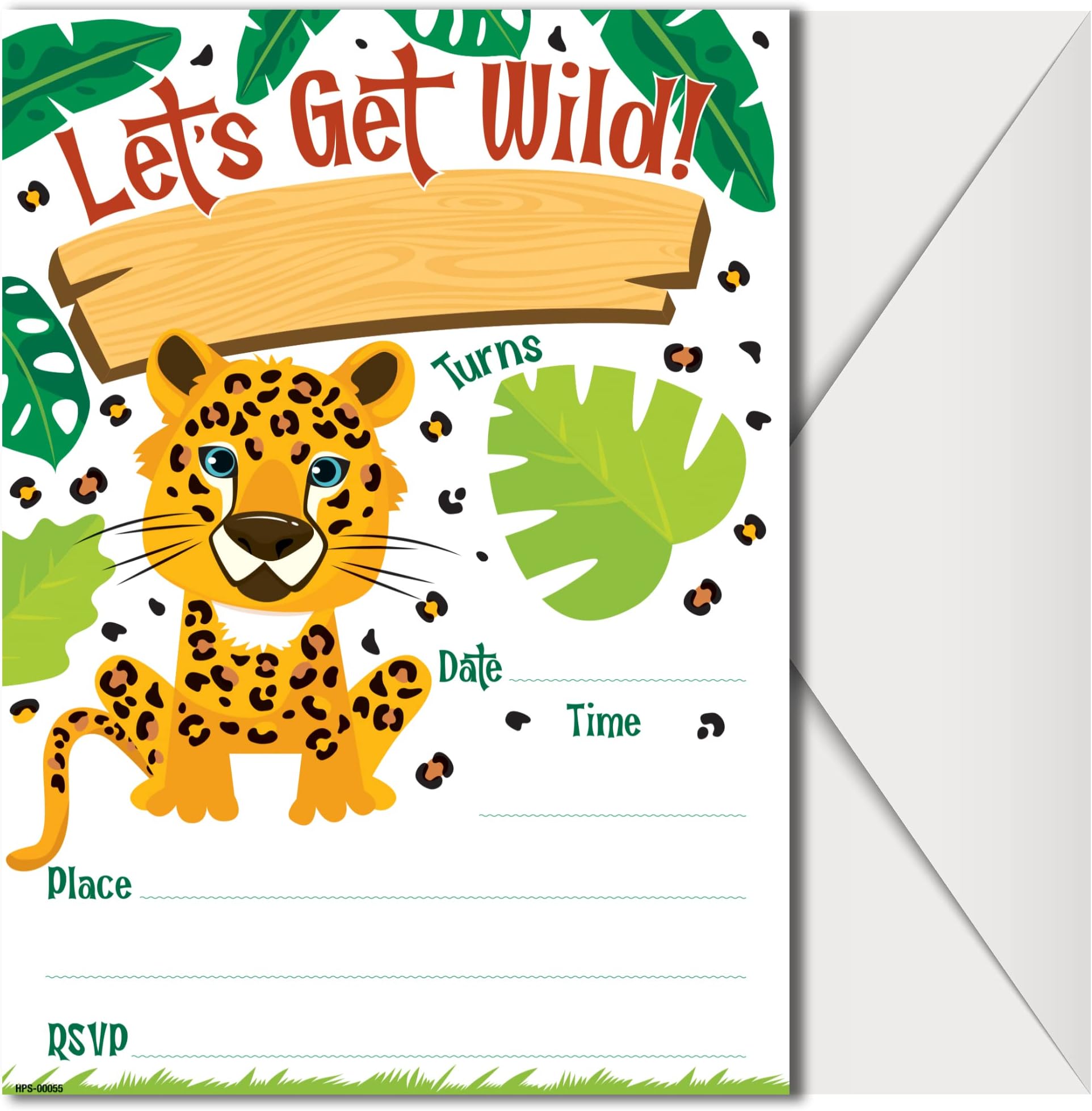 Amazon.com: Cheetah Birthday Party Invitations with Envelopes - (Pack ...