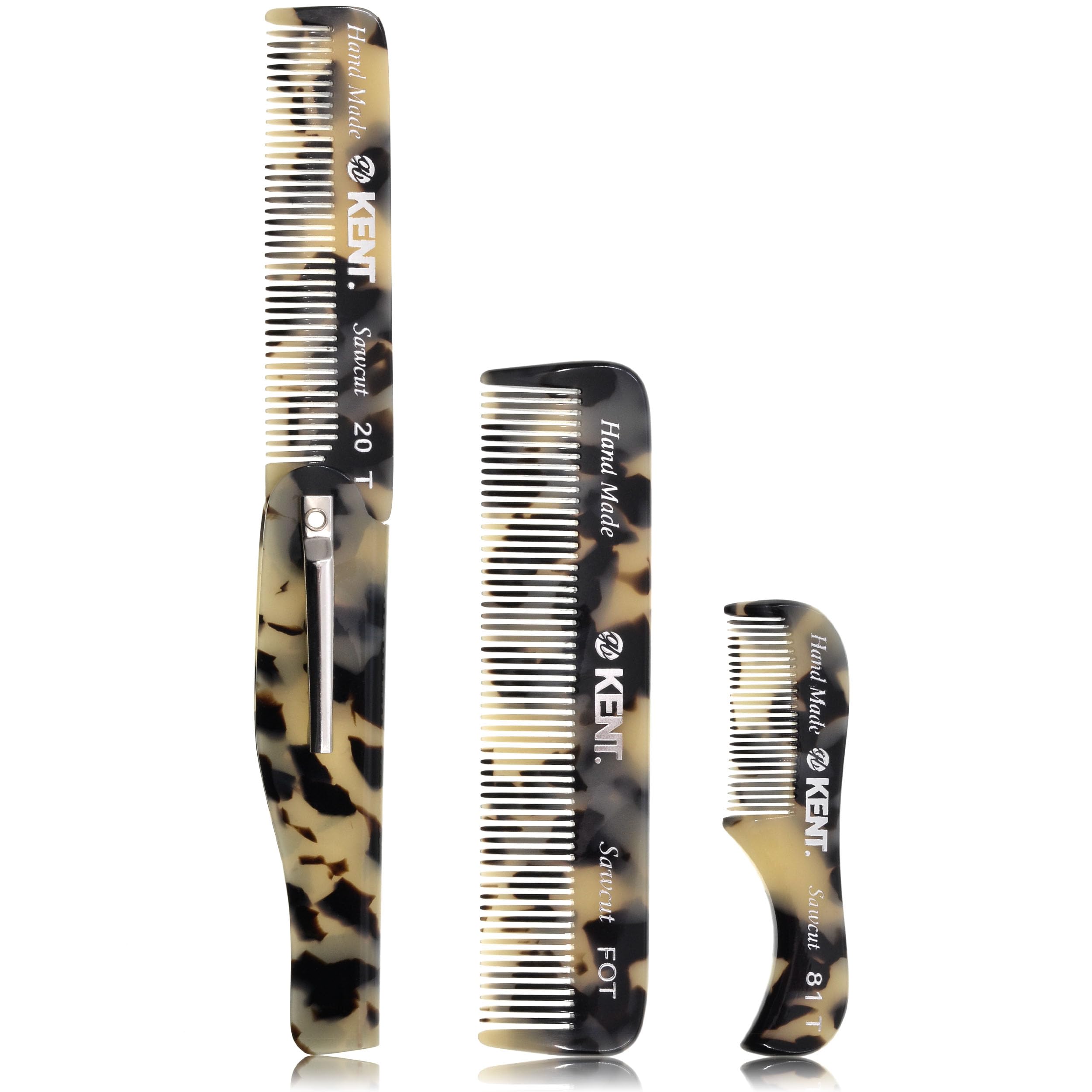 Snapklik.com : Kent Set Mens Hair Pocket Combs, Graphite 81T X-Small ...